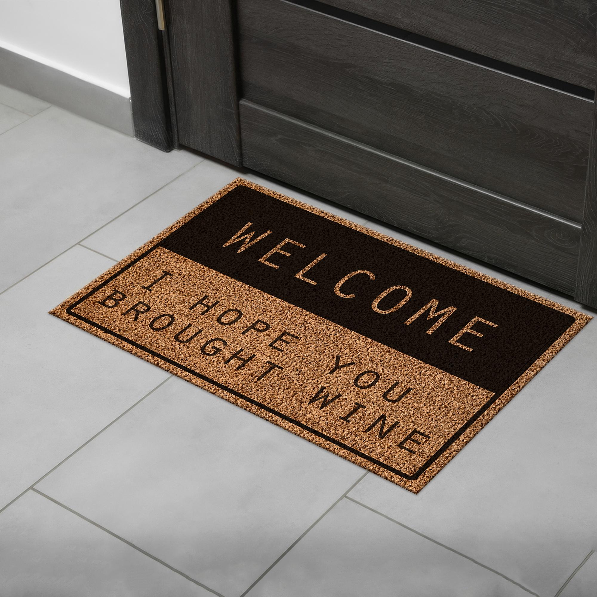 Welcome Rugs, Welcome Doormat Rug, I Hope You Brought Wine Rug, Printed ...