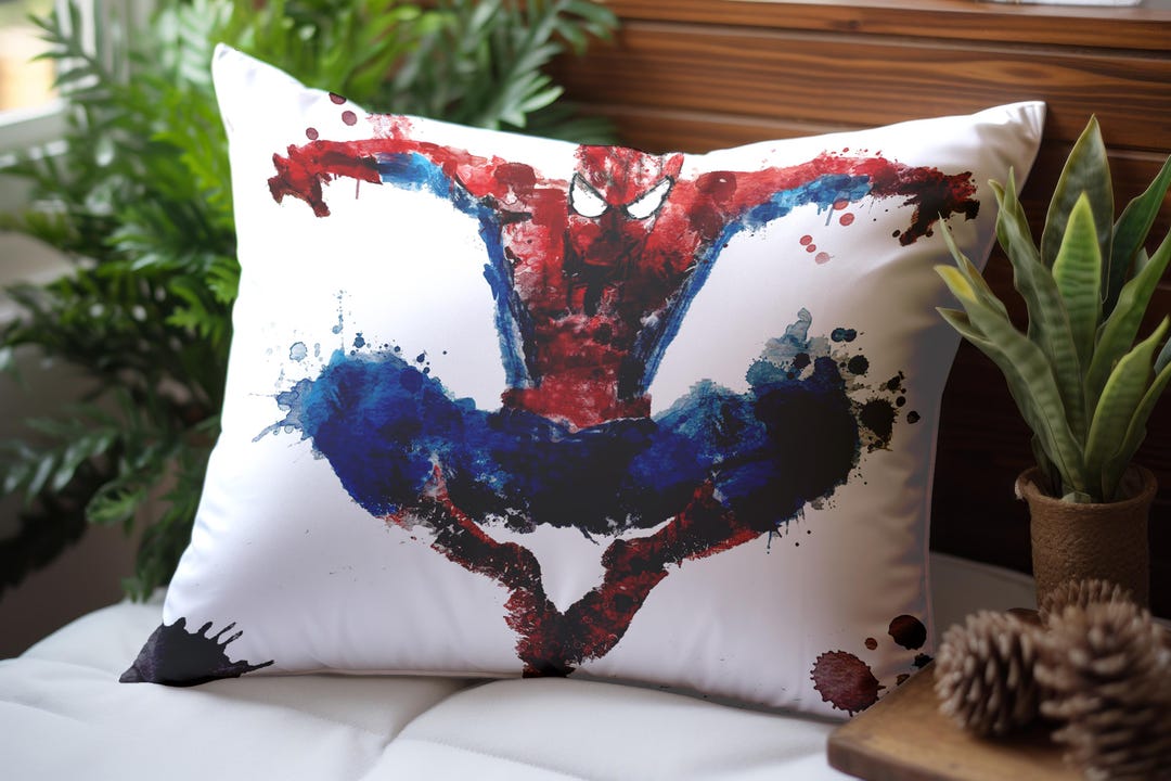 Kids Cushion, Pillow Cover, Spider Man Pillow Case, Pillow Sham, Accent ...