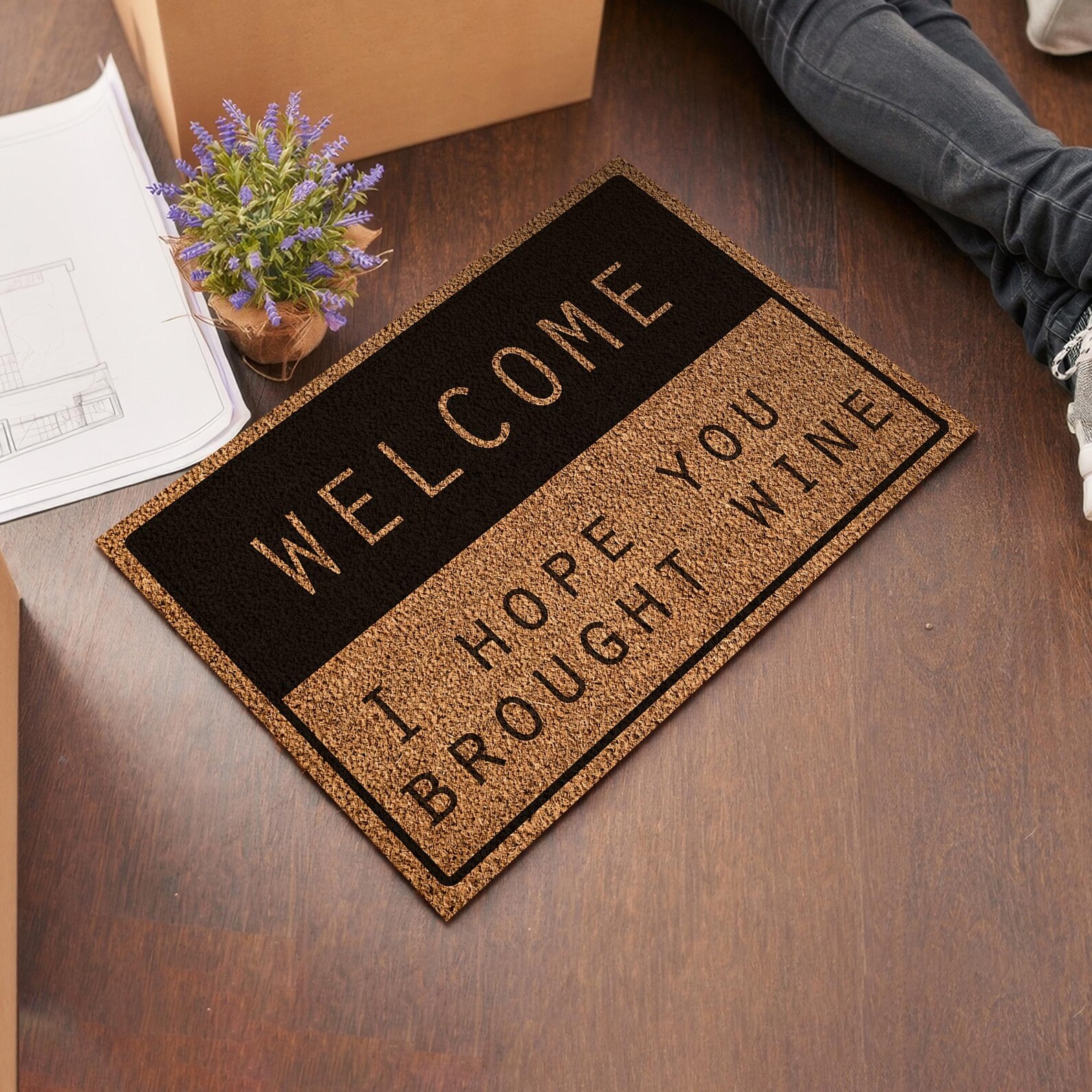 Welcome Rugs, Welcome Doormat Rug, I Hope You Brought Wine Rug, Printed ...
