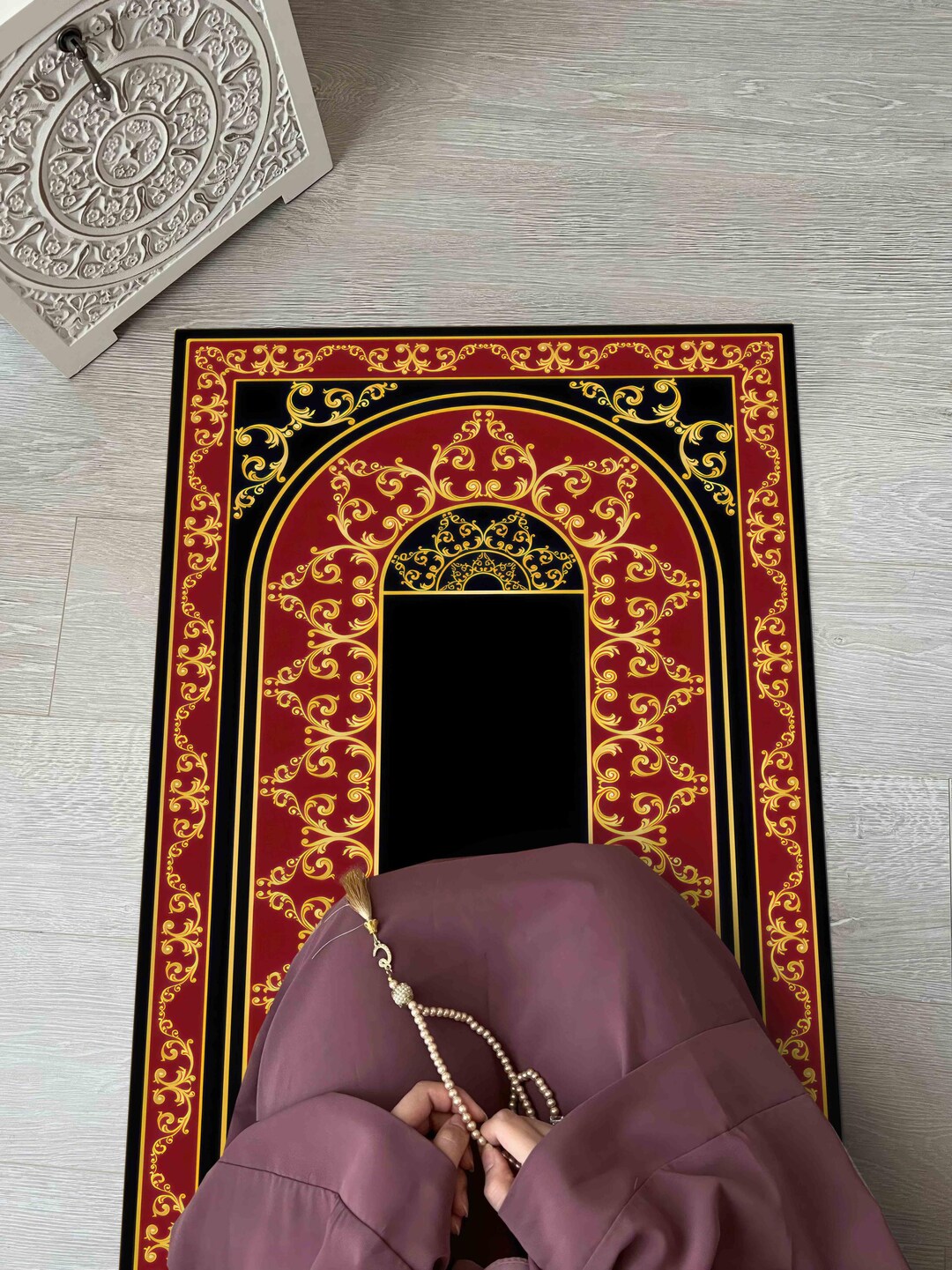 Parayer Rugs, Spiritual Rugs, Gold Rug, Ramadan Eid Gift Rugs, Wedding ...