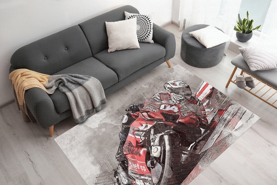 Motorcycle Rug, Motogp Rug, Boy Room Rug, Car Rug, Decorative Rug, Gift ...