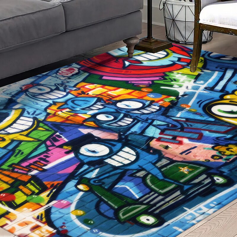 Modern Abstract Rug - Etsy