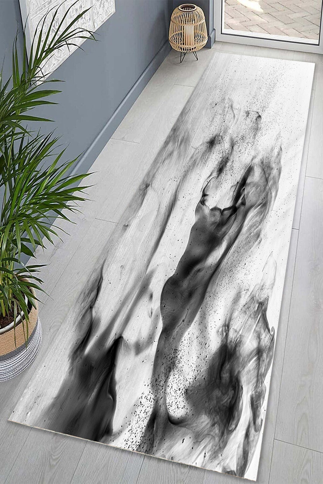 Soft Rug, Classic Rug, Easy to Clean Rug, Non-slip Carpet, Gray Smoke ...