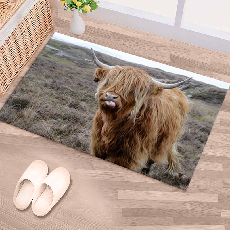 Highland Cow Print Rug - Etsy