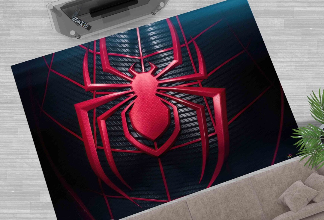 Spider Rugs, Spider Lover Gift Rug, Red Rug, Kids Rug, Popular Rug ...