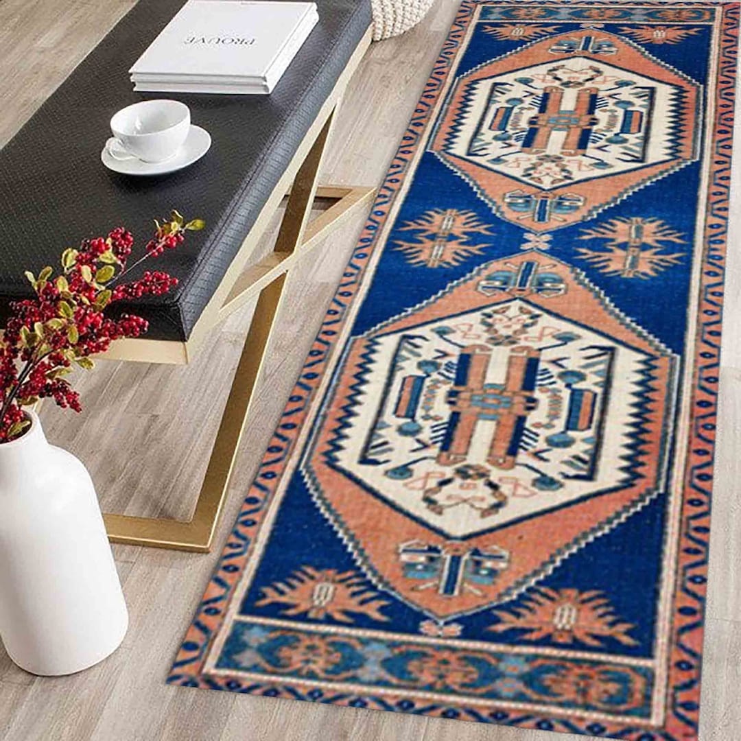 Navy Blue Rugs, Geometric Pattern Rug, Ethnic Pattern Rugs, Persian ...