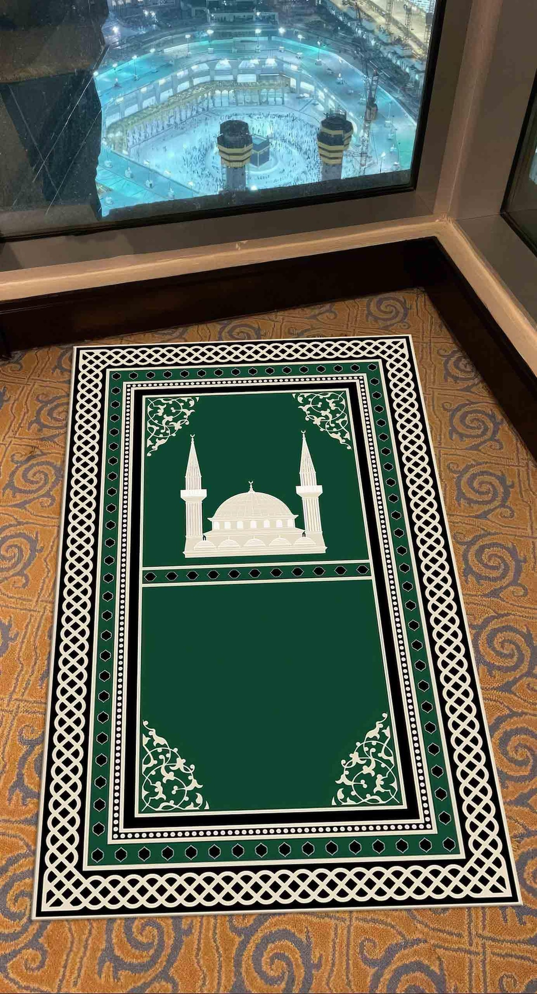 Green Prayer Rug, Green Rugs, Spiritual Rug, Ramadan Eid Gift Rugs ...