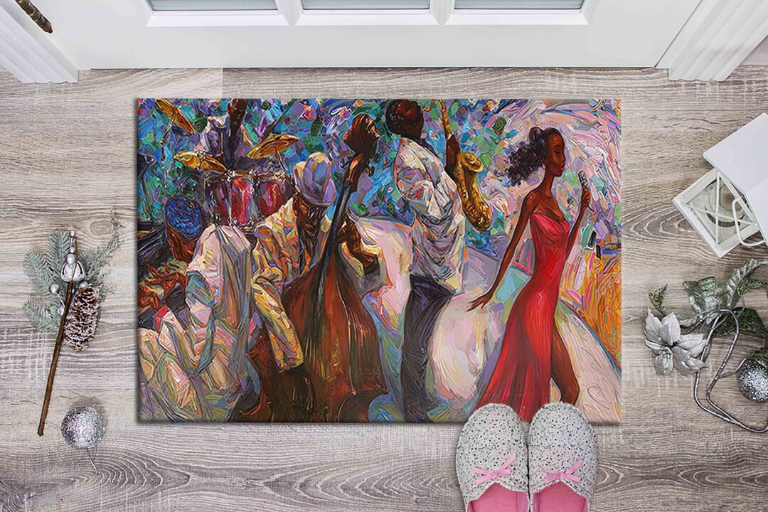 Bathroom Rug, Office Decor Rug, Colorful Rug, Gift for Him, African ...