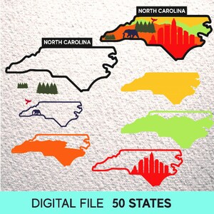50 American States Bundle SVG, Laser Cut Files, Glowforge, American ...