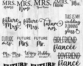 EDITABLE TEMPLATE Future Mrs Svg Engagement Svg Bride Design - Etsy