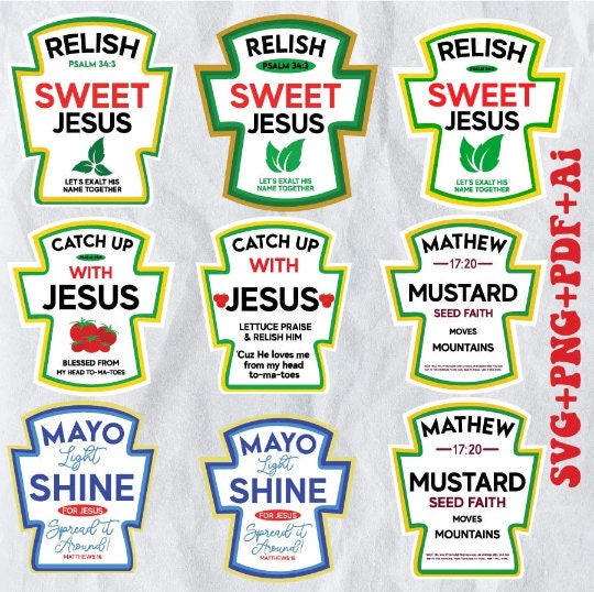Condiment SVG, Condiment With Jesus Svg, Condiment SVG Bundle,catch up ...