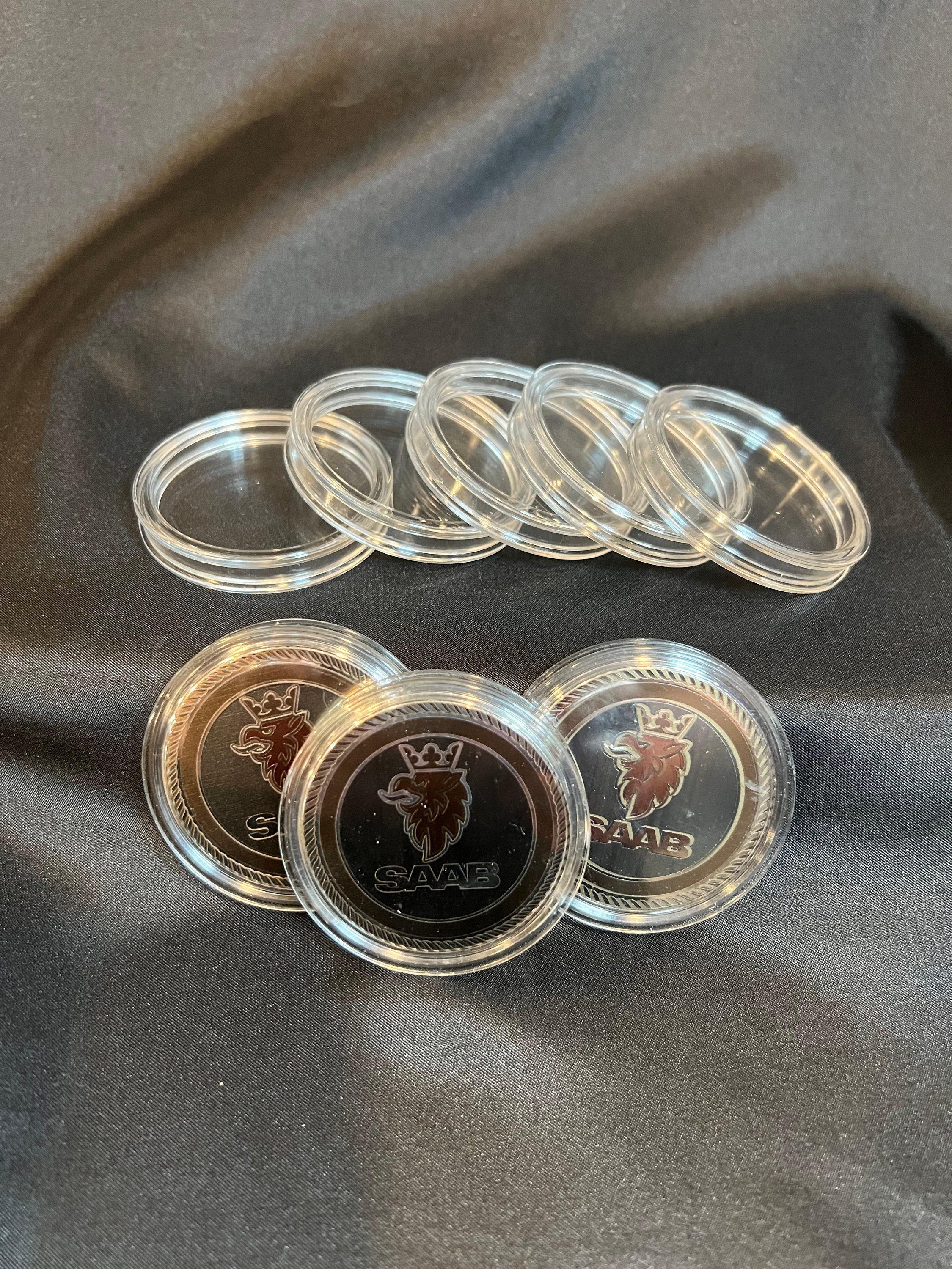 10 Pack of 2 Inch Acrylic Coin Capsule Storage Cases - Etsy