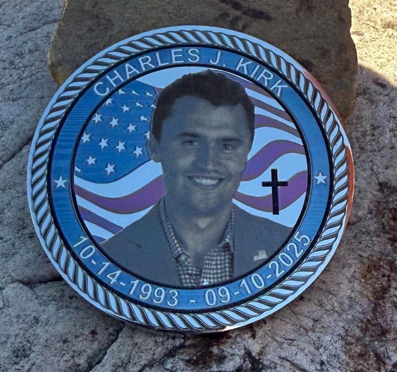 Charlie Kirk Memorial Challenge Coin 2" Solid Stainless Steel - Etsy