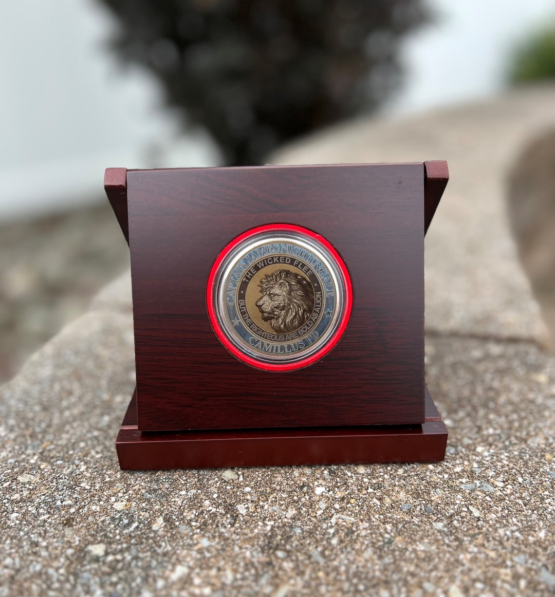 Single Challenge Coin Wood Display Case for 2" Coin - Etsy