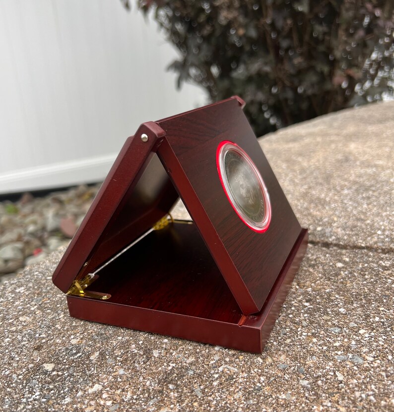 Single Challenge Coin Wood Display Case for 2 Coin - Etsy