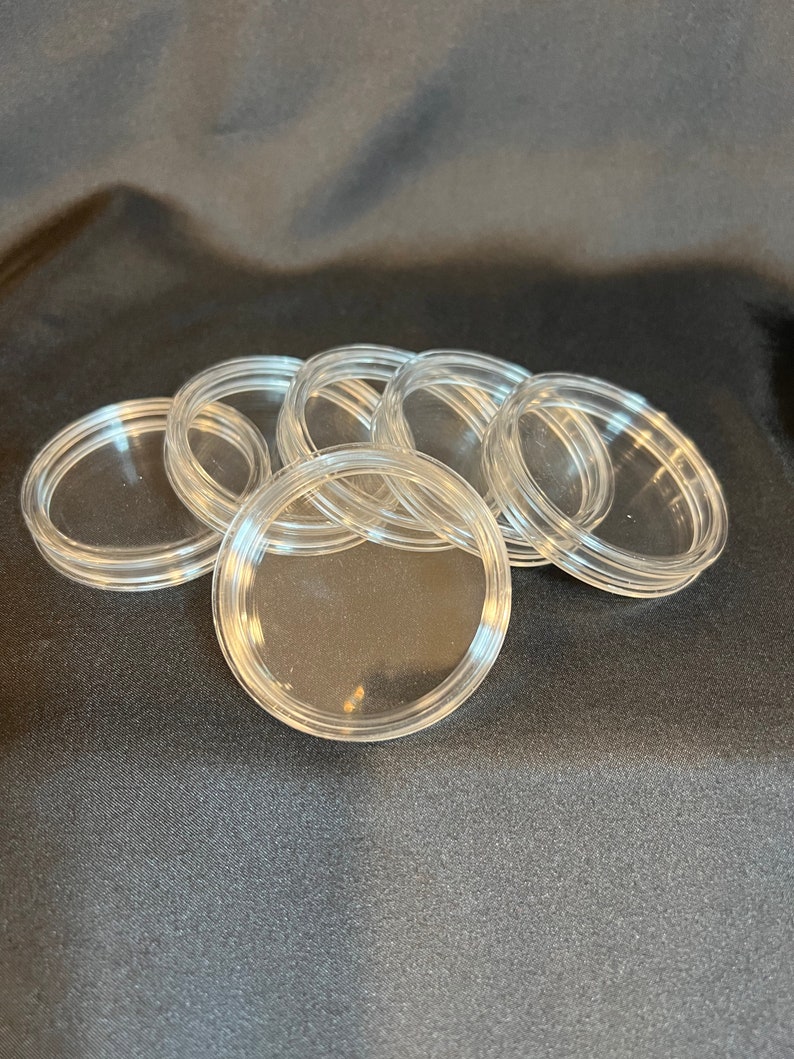 10 Pack of 2 Inch Acrylic Coin Capsule Storage Cases - Etsy
