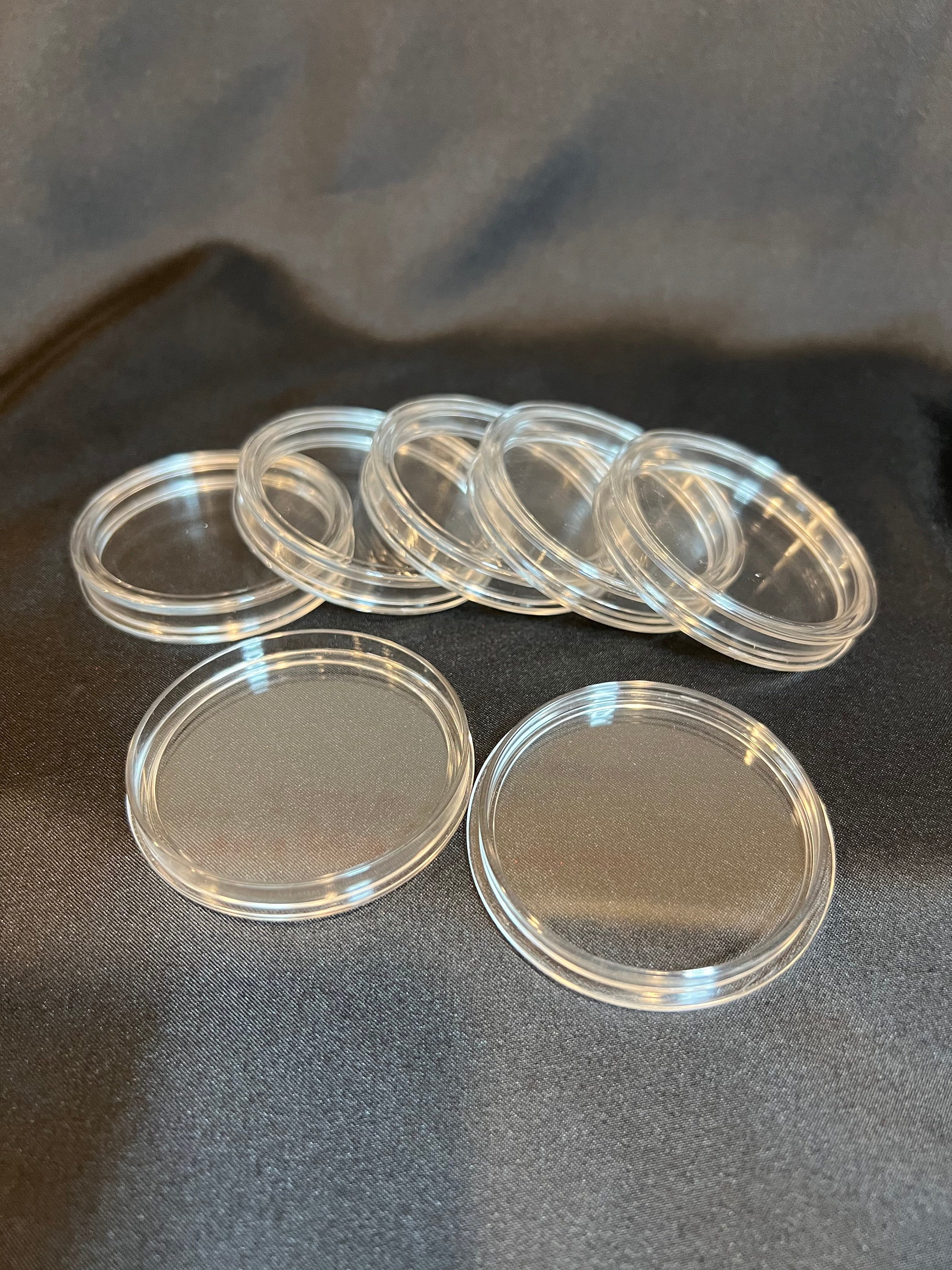 10 Pack of 2 Inch Acrylic Coin Capsule Storage Cases - Etsy