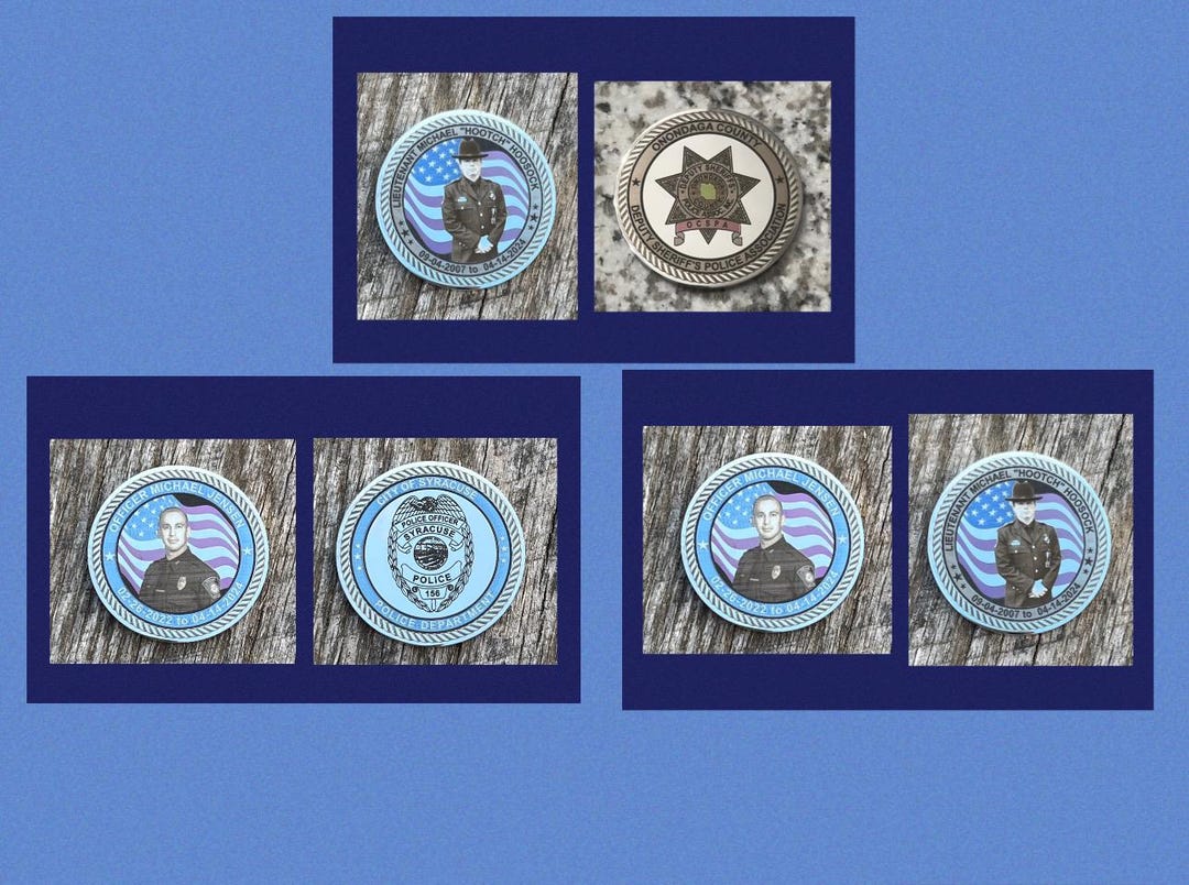 Memorial Challenge Coin for Fallen Onondaga County Sheriff Lieutenant ...