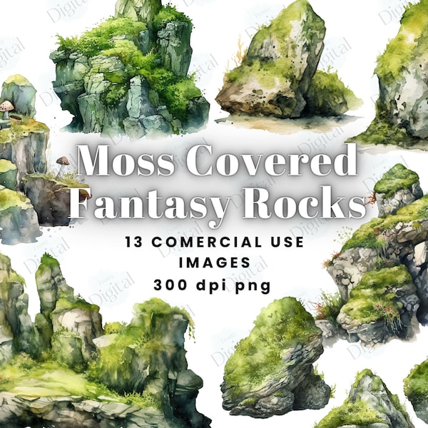 Mossy Rock - Etsy