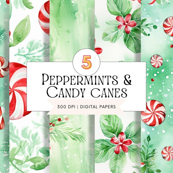 Watercolor Christmas Digital Paper - Etsy