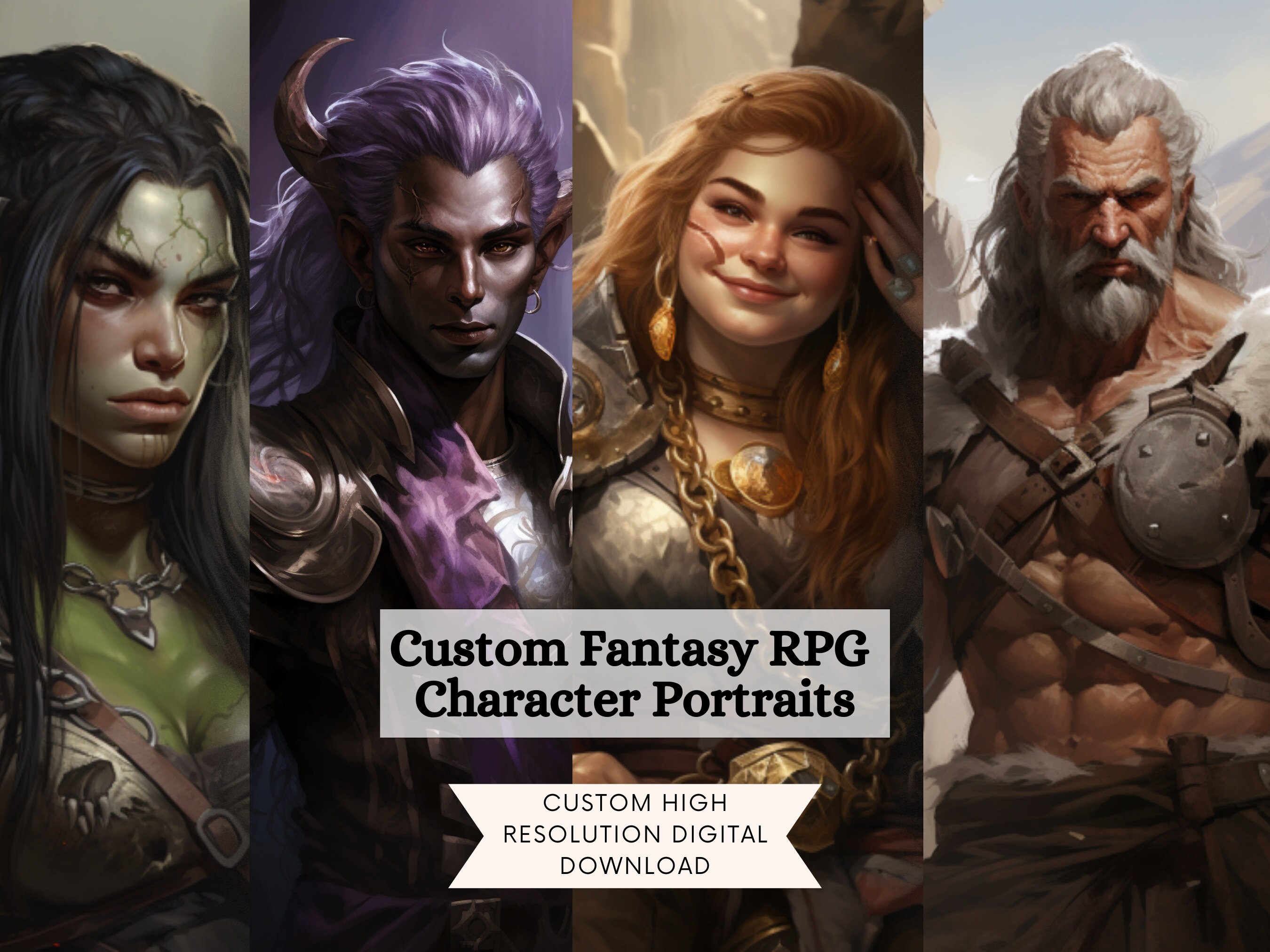 Custom DND Character Portrait Commission RPG Game Character - Etsy UK