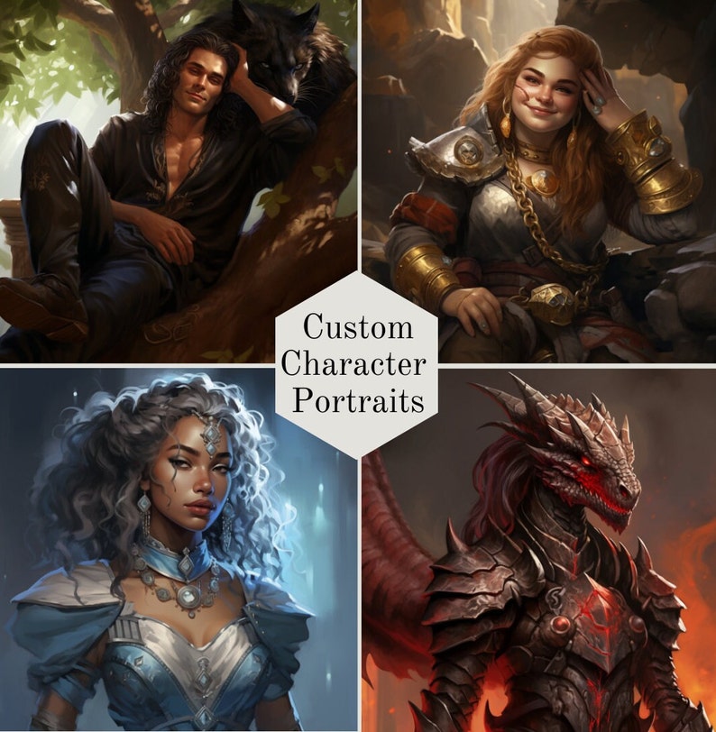 Custom DND Character Portrait Commission RPG Game Character - Etsy