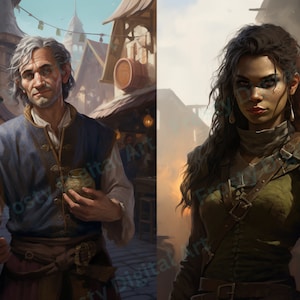 Side Quest NPC Characters DND RPG, Human, Elf, Tabaxi, Kemonomimi ...