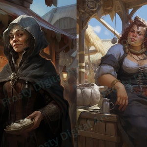 Side Quest NPC Characters DND RPG, Human, Elf, Tabaxi, Kemonomimi, Halfling, Gnome, Tiefling, 12 ...