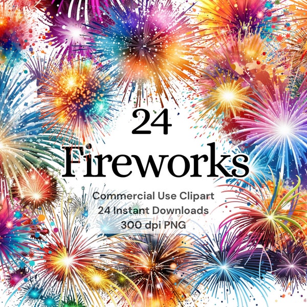 Fireworks Clipart - Etsy