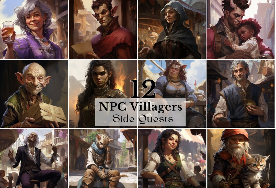 Side Quest NPC Characters DND RPG, Human, Elf, Tabaxi, Kemonomimi ...