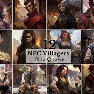 Side Quest NPC Characters DND RPG, Human, Elf, Tabaxi, Kemonomimi ...