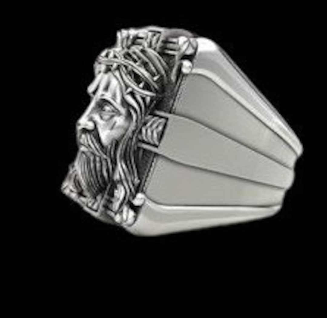 Handmade Jesus Christ Ring, Christian Ring, Jesus Jewelry, Silver ...