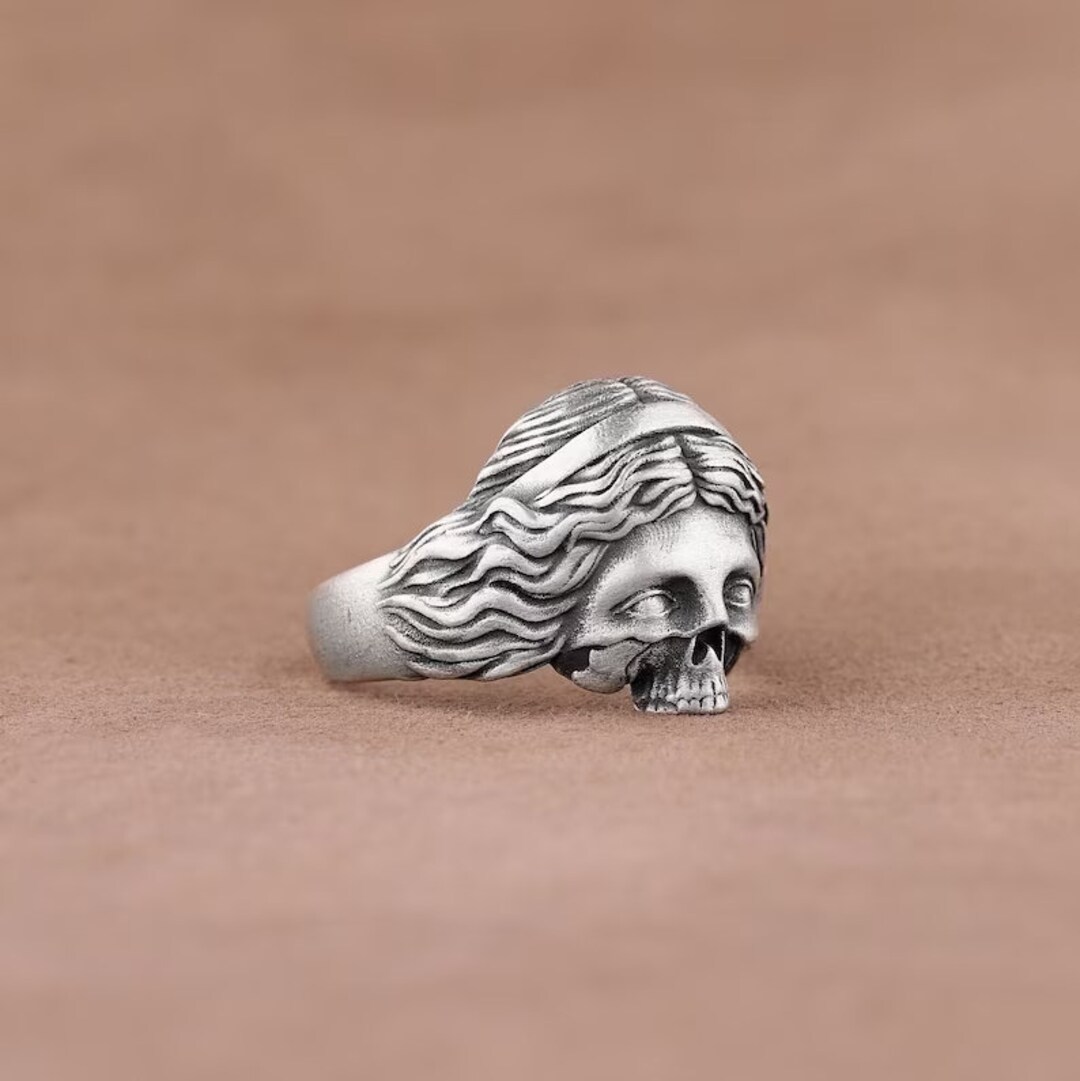 Aphrodite Extraordinary Gothic Ring, Greek Mythology Skull Ring in ...