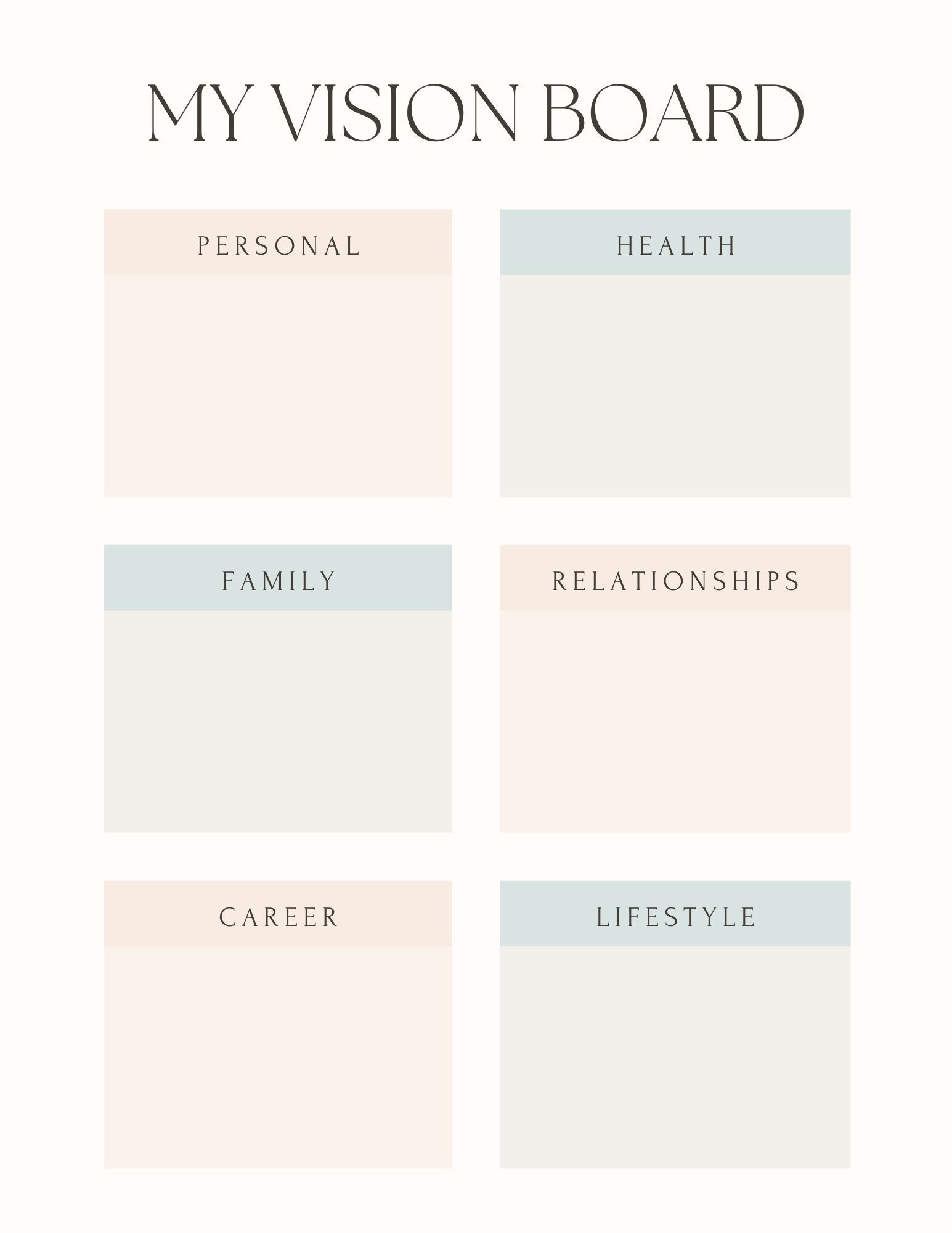 Minimalist Vision Board - Etsy