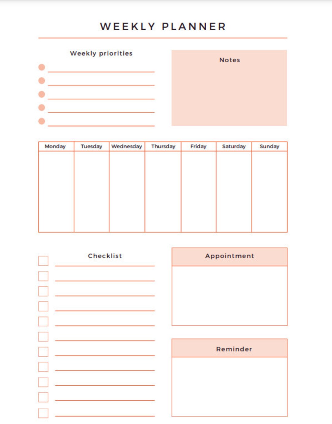 Digital 52 Week Planner - Etsy