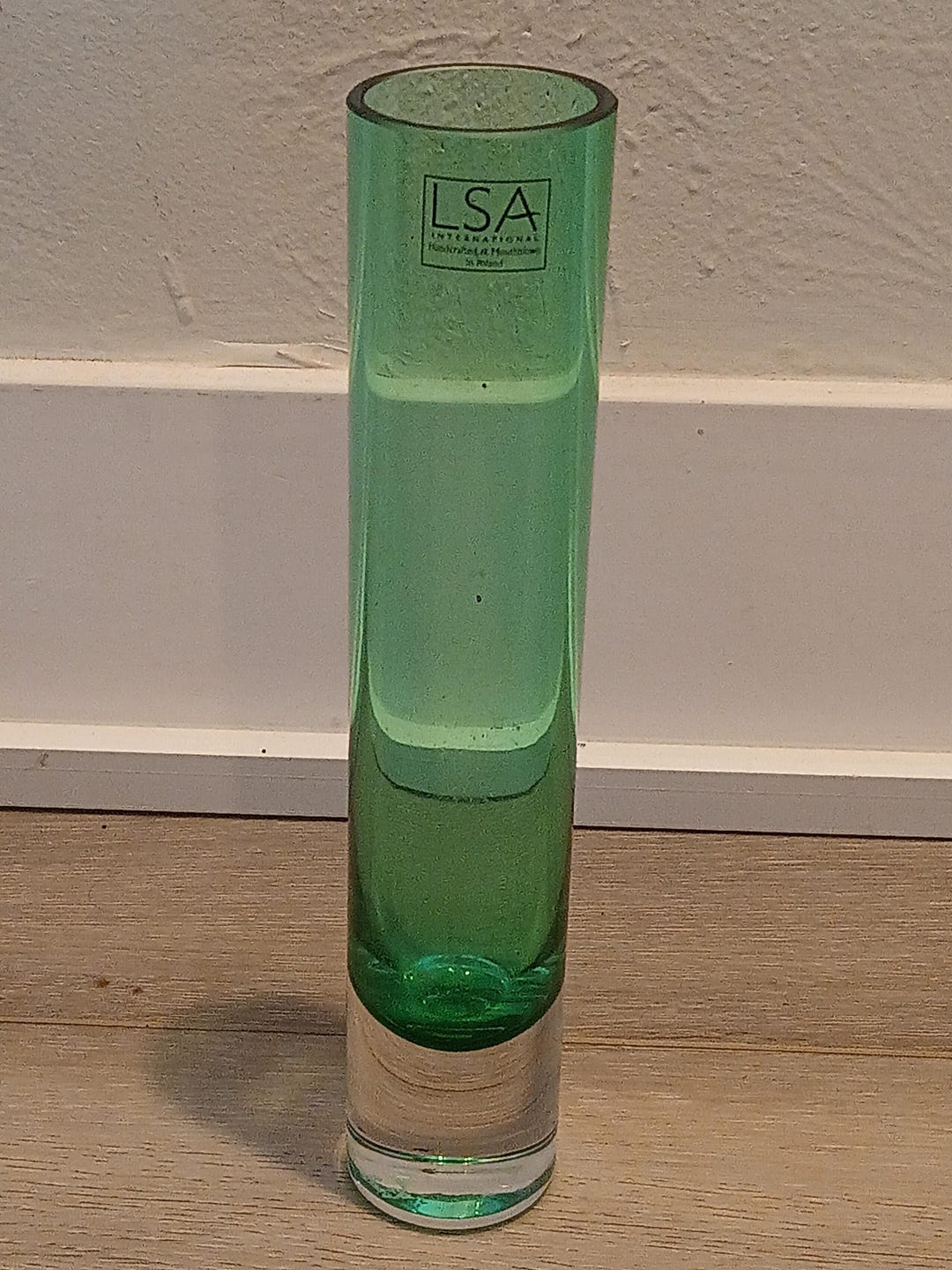 LSA International Poland Bud Vase, Handcrafted Blown, Art Glass Green 8 ...