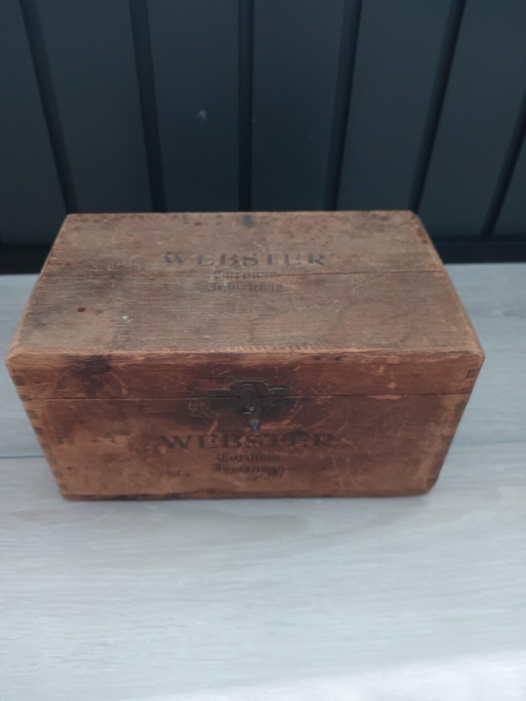 Antique Webster Coronas Wooden Cigar Box No 7 Distributor Michigan - Etsy