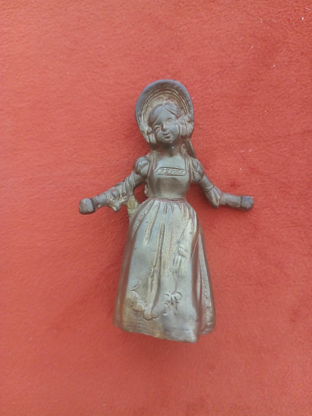 Antique Brass Bell by Hans Christian Anderson, Little Match Girl - Etsy