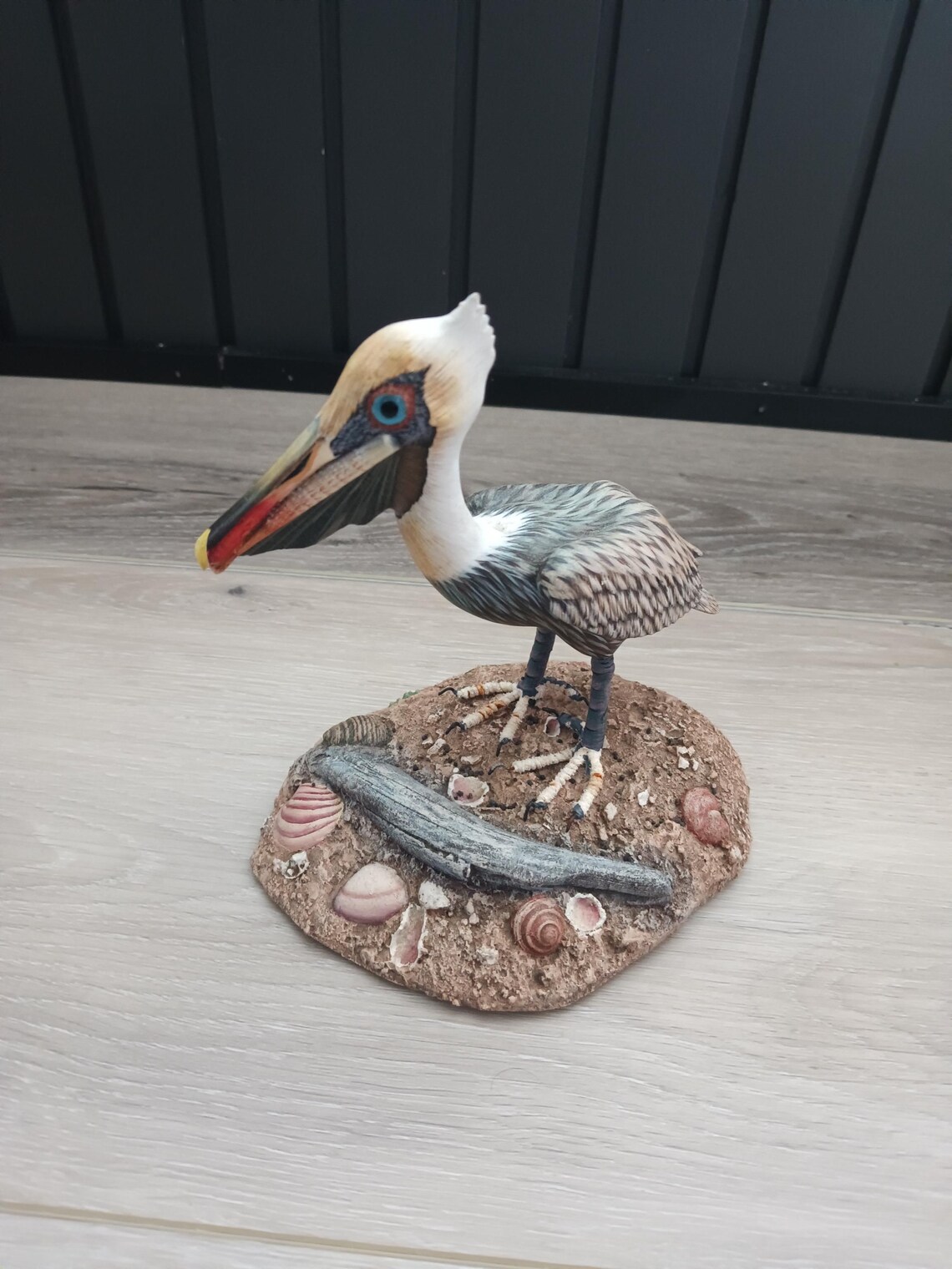 Pelican Statue Sculpture on Stand Home Decor Shore Bird Art 7 Inches ...