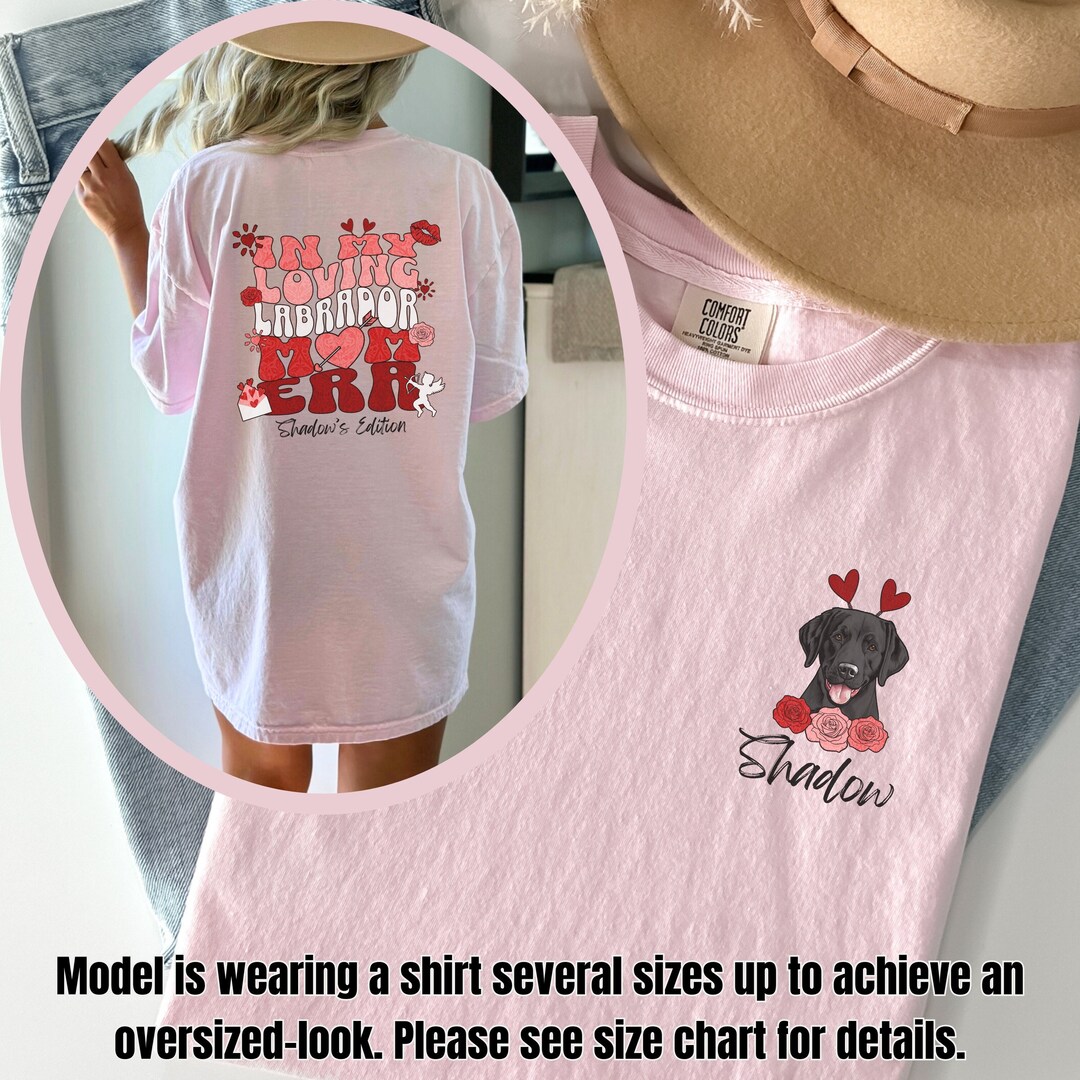 Personalized Labrador Retriever Valentine Shirt, Custom Lab Dog Mom Era ...