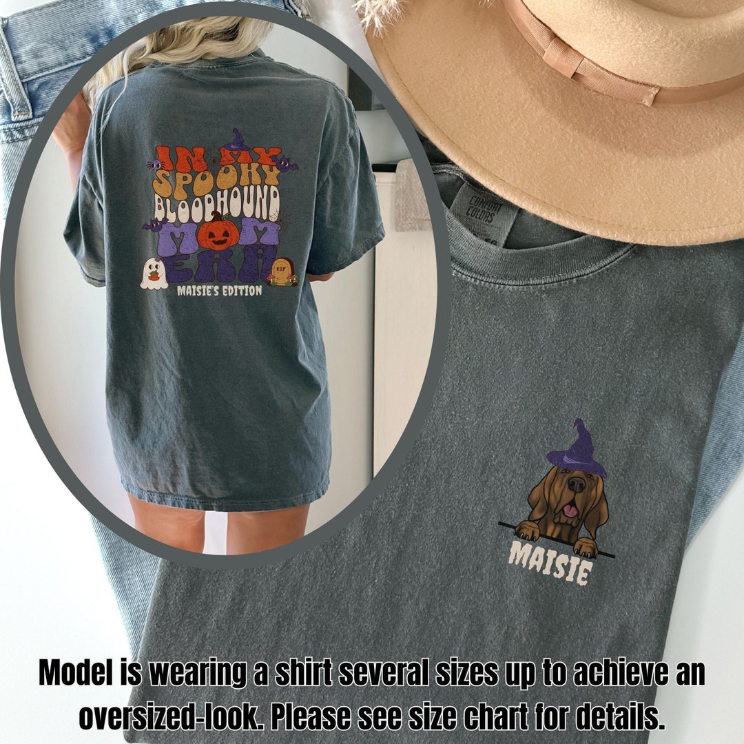 Personalized Bloodhound Halloween Shirt, Custom Sleuth Dog Mom Era ...