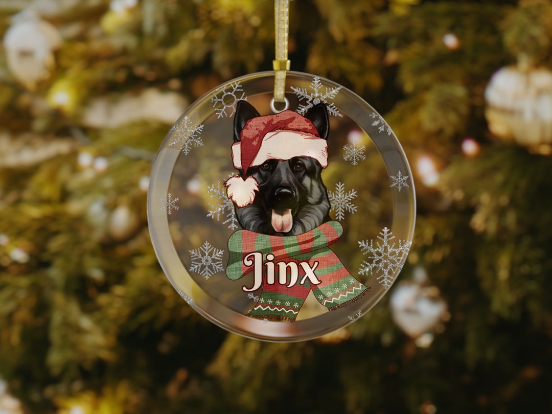 Personalized German Shepherd Dog Christmas Tree Ornament - Etsy