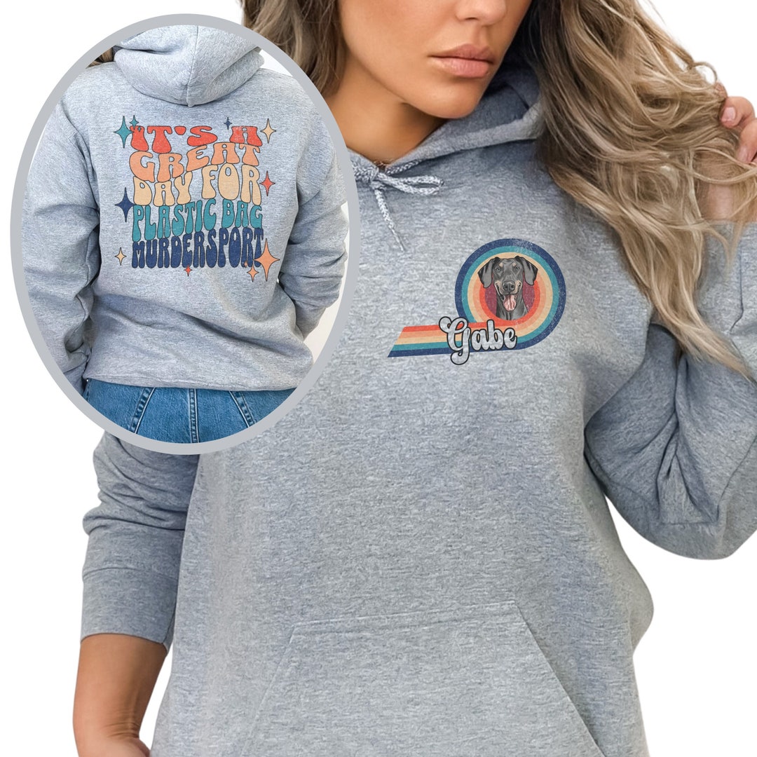 Personalized Doberman Pinscher Plastic Bag Murdersport Hoodie, Custom ...