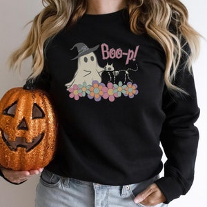 Ghost Skeleton Cat Boop the Snoot Pastel Halloween Soft Colors Retro ...