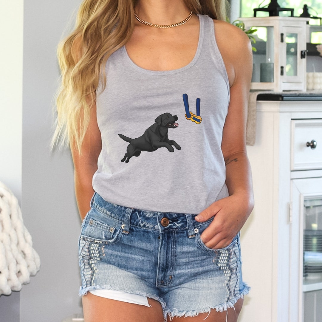 Custom Labrador Retriever Dock Diving Air Retrieve Racerback, Lab Dog ...