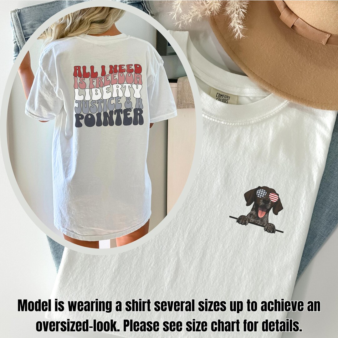 German Shorthaired Pointer Patriotic Shirt, Dark Liver GSP Freedom Dog ...