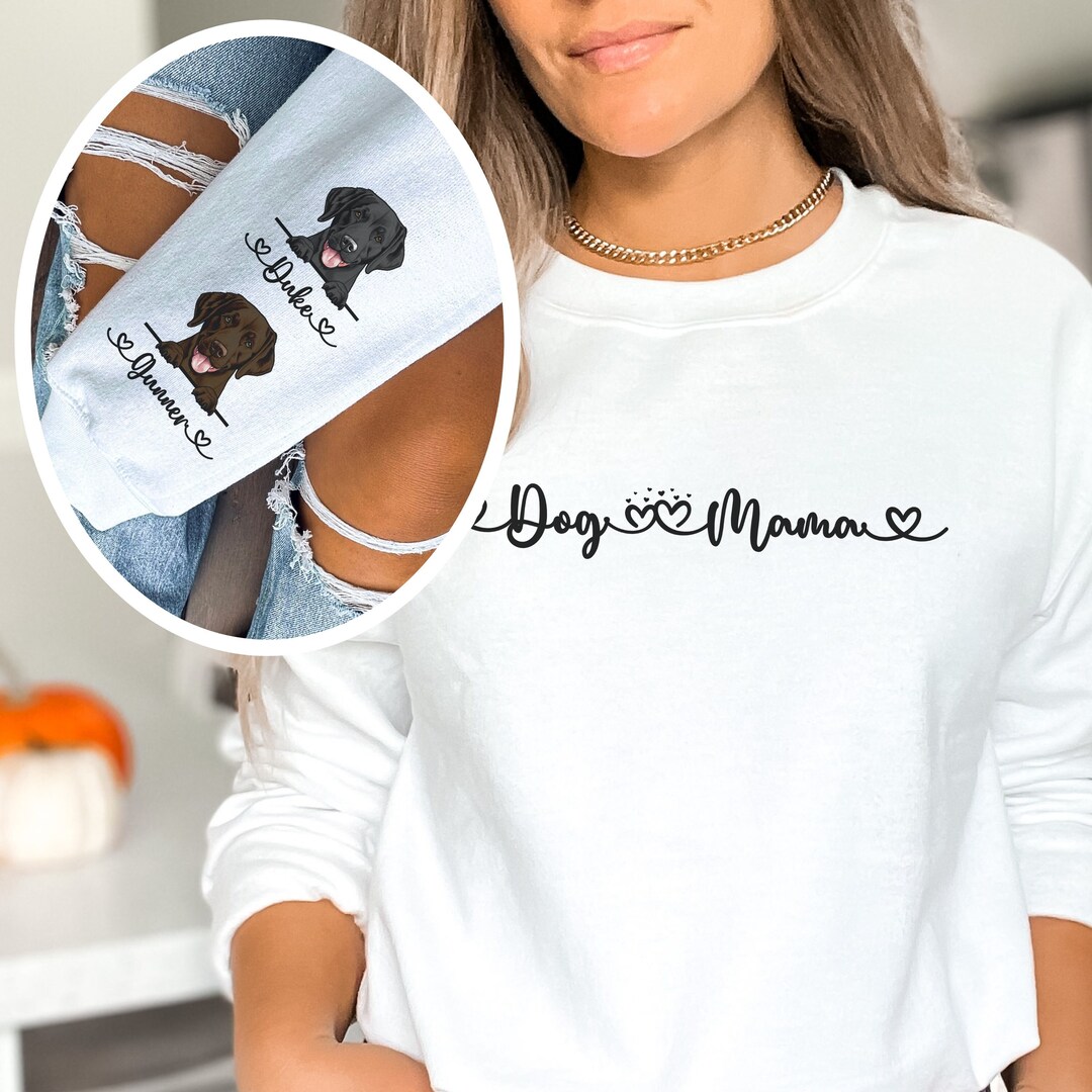 Personalized Pet Name Sweatshirt, Custom Dog Mama Gift, New Cat Mom ...