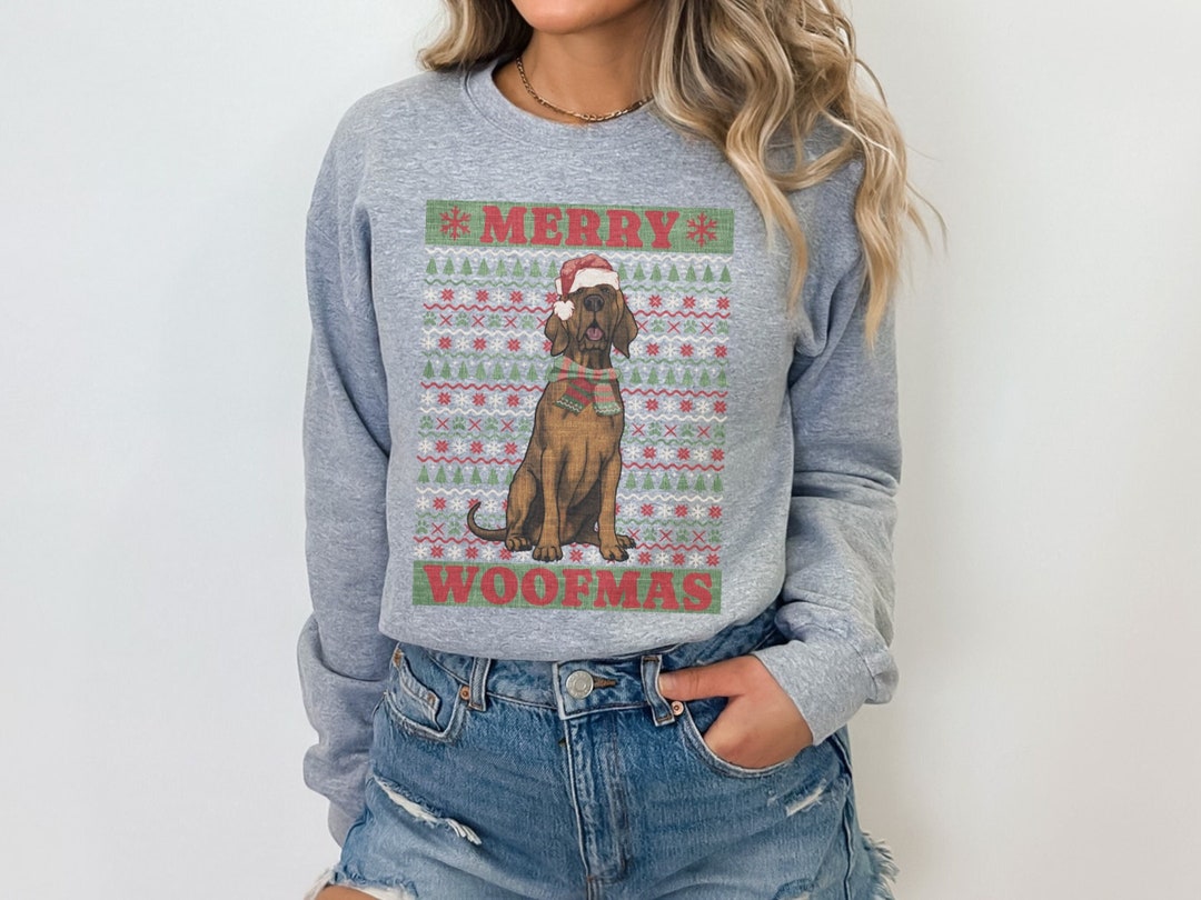 Bloodhound Ugly Christmas Sweater, Funny Sweatshirt Gift for Sleuth Mom ...