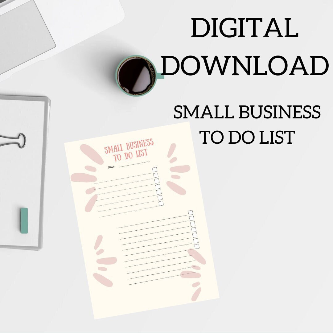 Small Business to Do List, Simple to Do List, Pink to Do List, Business ...