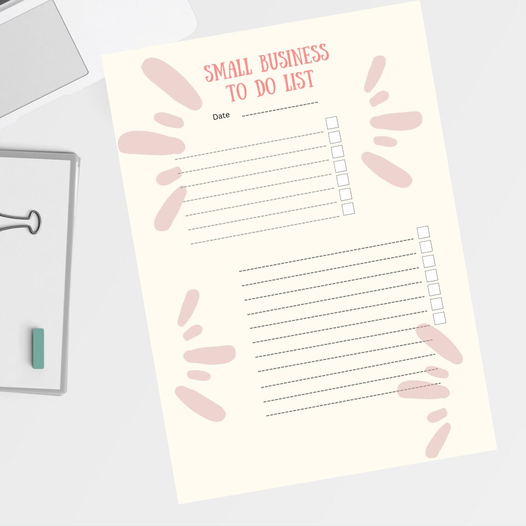 Small Business to Do List, Simple to Do List, Pink to Do List, Business ...